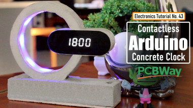 Arduino Based Concrete Clock With Touchless Night Lamp