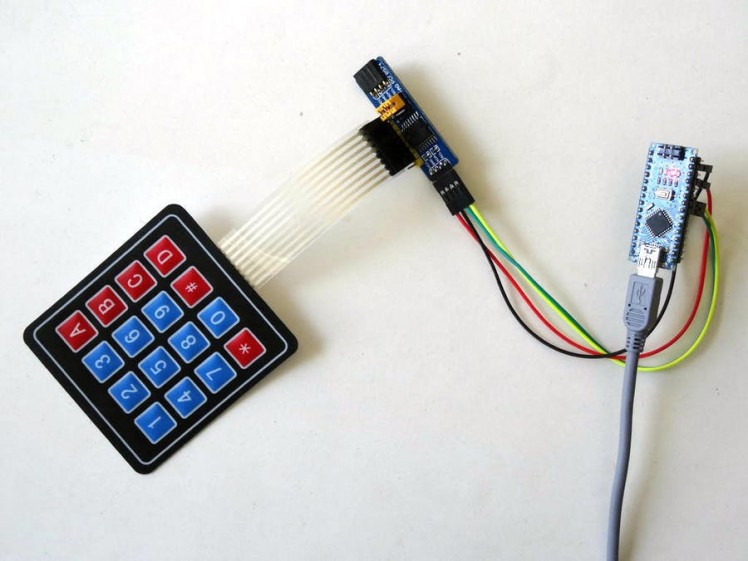 I2c Matrix Keypad With Pcf8574/pcf8574a Gpio And Visuino