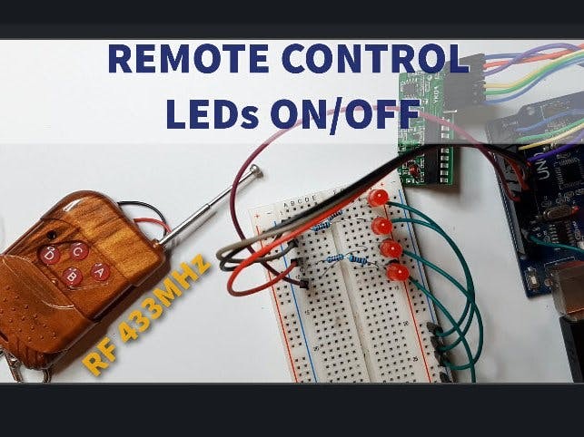 Control Leds On/off With 433mhz Rf Remote And Arduino